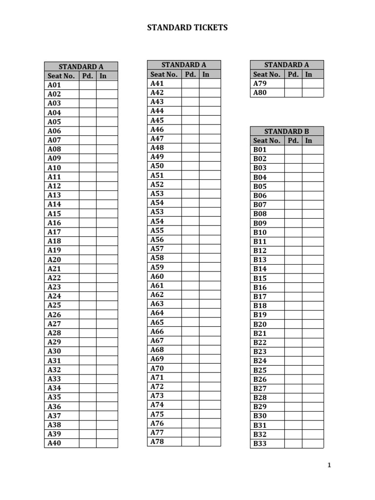 Ticket (Standard) | PDF