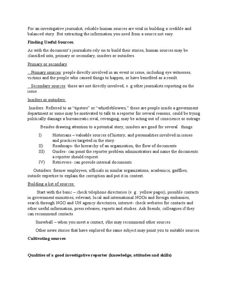 Investigative Journalism | PDF