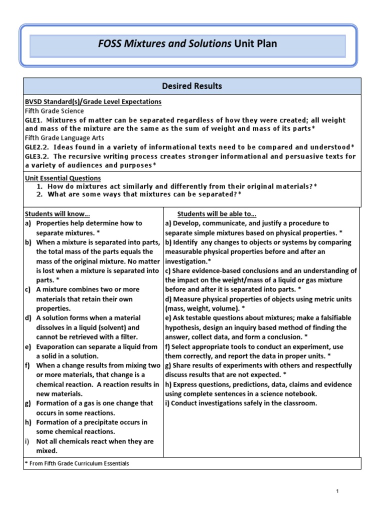 Mixtures and Solutions Binder | PDF | Mixture | Filtration