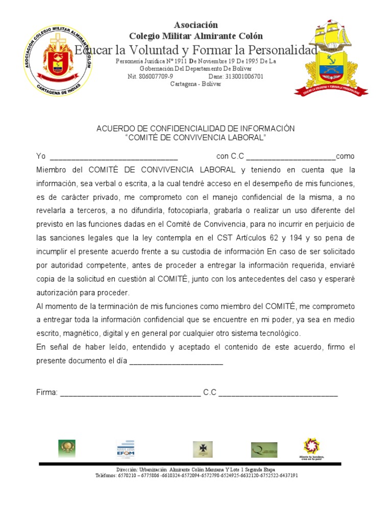 Acta de Confidencialidad | PDF