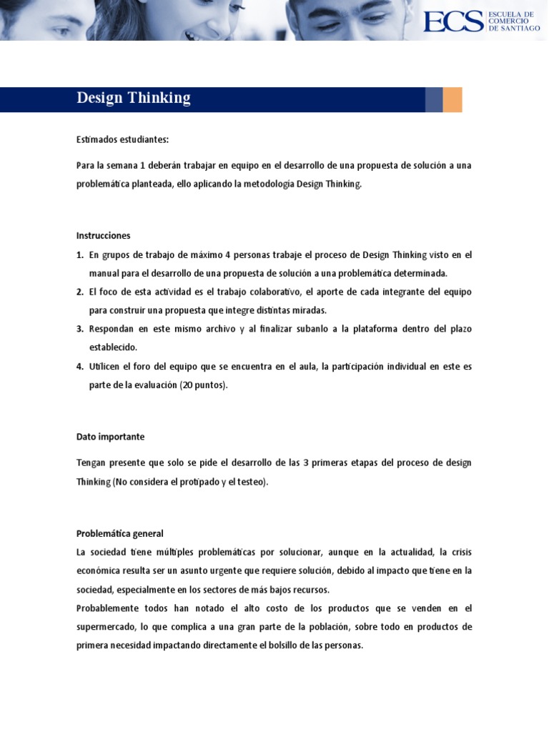 Taller de Emprendimiento Digital U1 Tarea Design Thinking S1 1 | PDF | Alimentos | Inflación