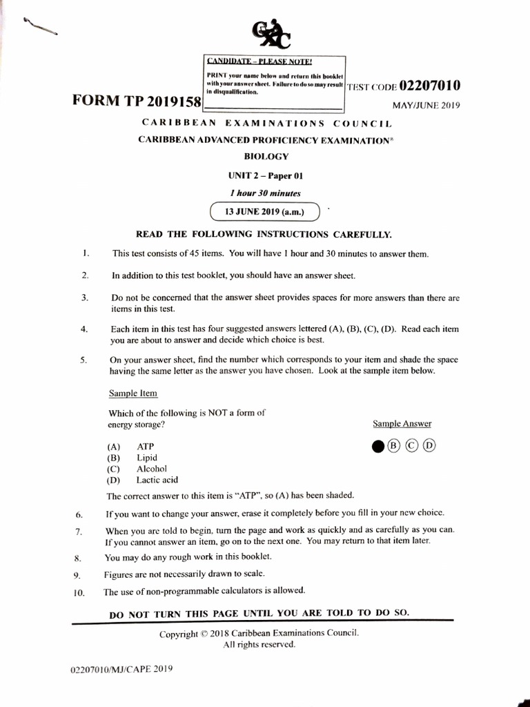 Bio 2019 p1 | PDF | Antibody | Immune System