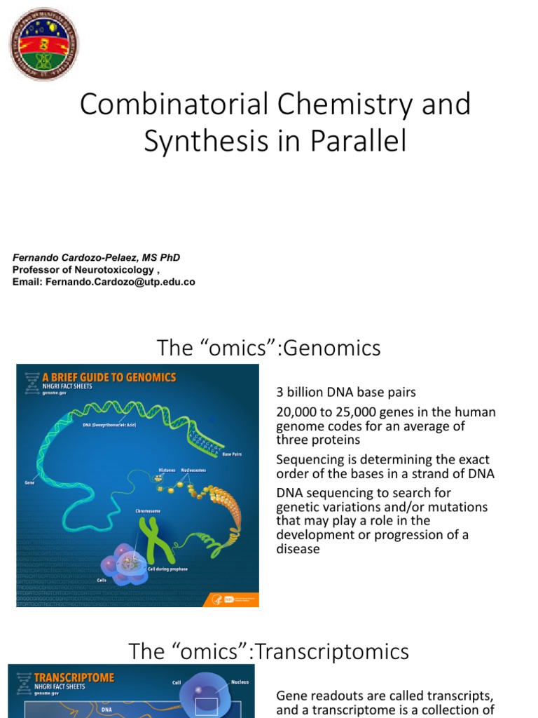 Combinatorial Chemistry And Synthesis In Parallel Pdf Gene Proteins
