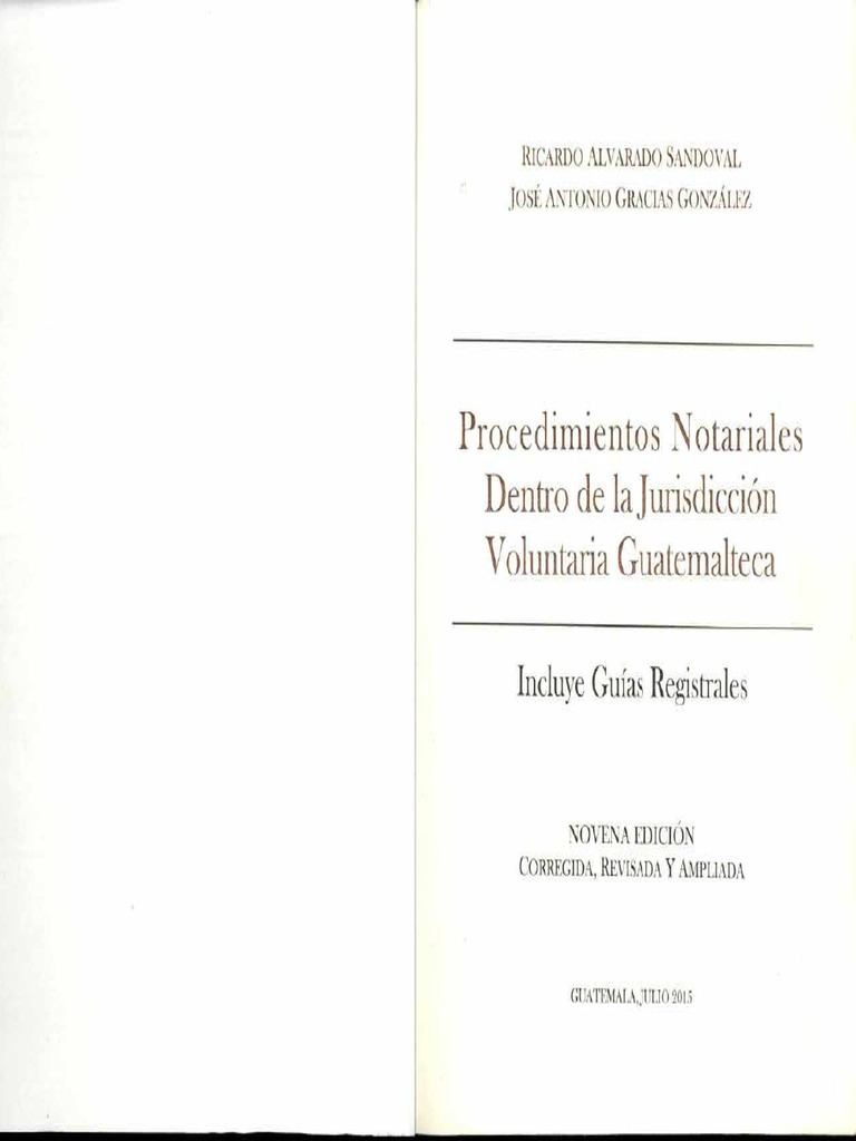 LIBRO DE Jurisdiccion Voluntaria RICARDO ALVARADO - PDF Versión 1-Comprimido-Páginas-1-133 | PDF