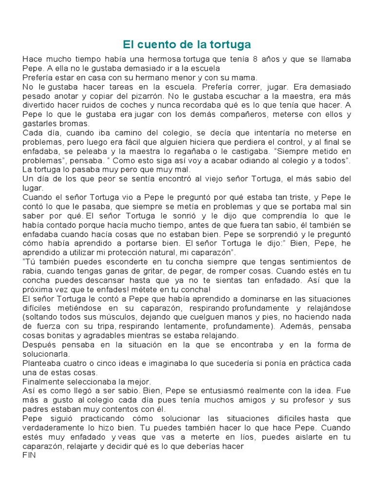 El Cuento De La Tortuga Pdf