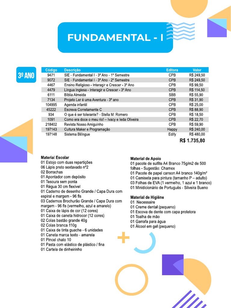 Material 3° Ano | PDF