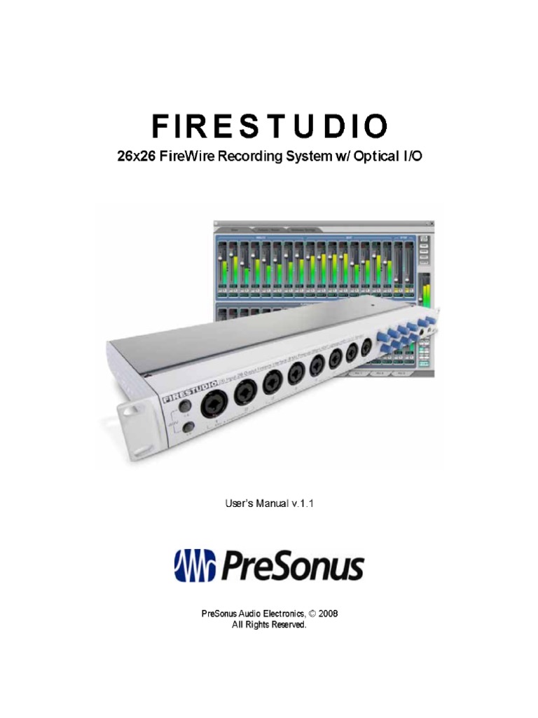 PRESONUS FIRESTUDIO MOBILE - SCHEMA User Manual - Manualzz | PDF