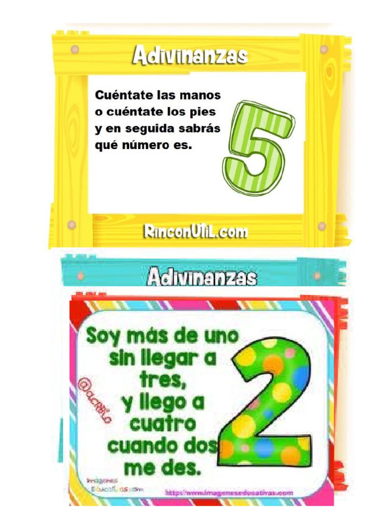 Adivinanzas Números | PDF