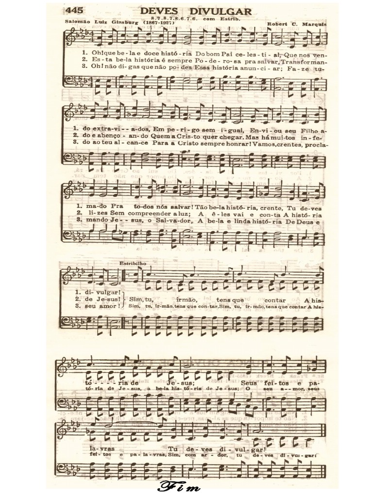 Cantor Cristao 445 Deves Divulgar | PDF