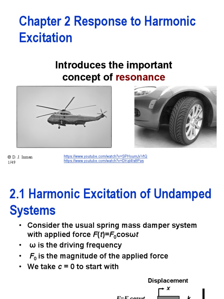 Response To Harmonic Excitation | PDF | Damping | Resonance
