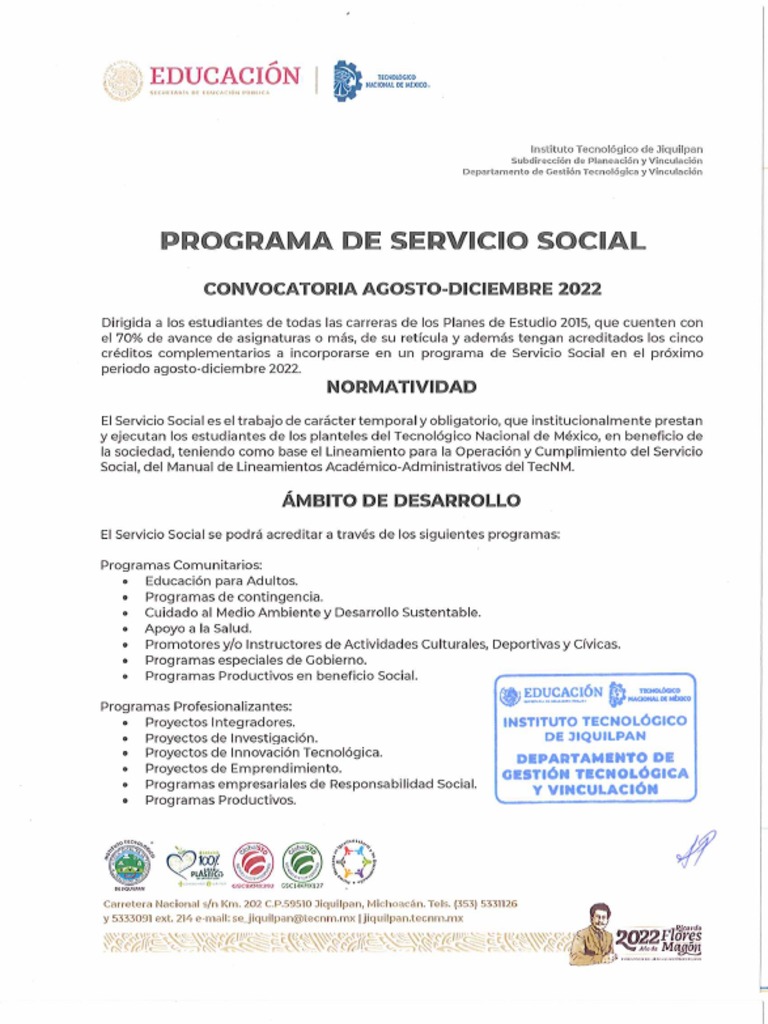 Programa de Servicio | PDF