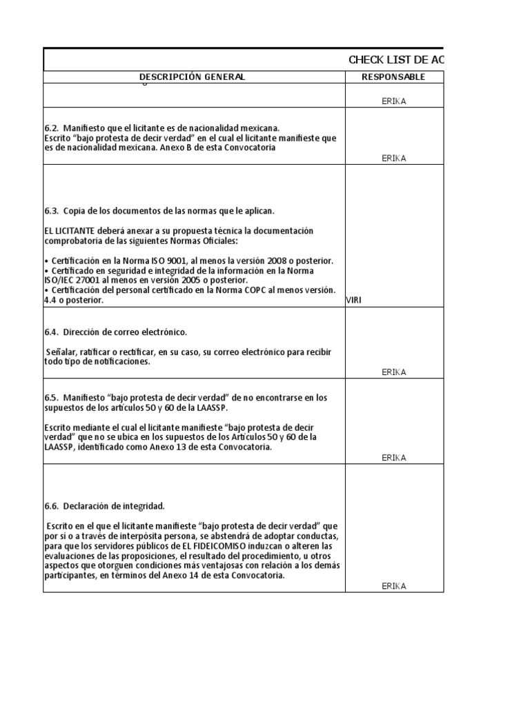 Check List Nafin Revisado | PDF | Respuesta de Voz Interactiva | Bancos