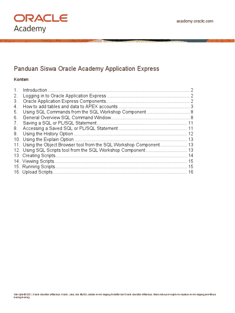 APEX Learner Guide Id | PDF | Komputer