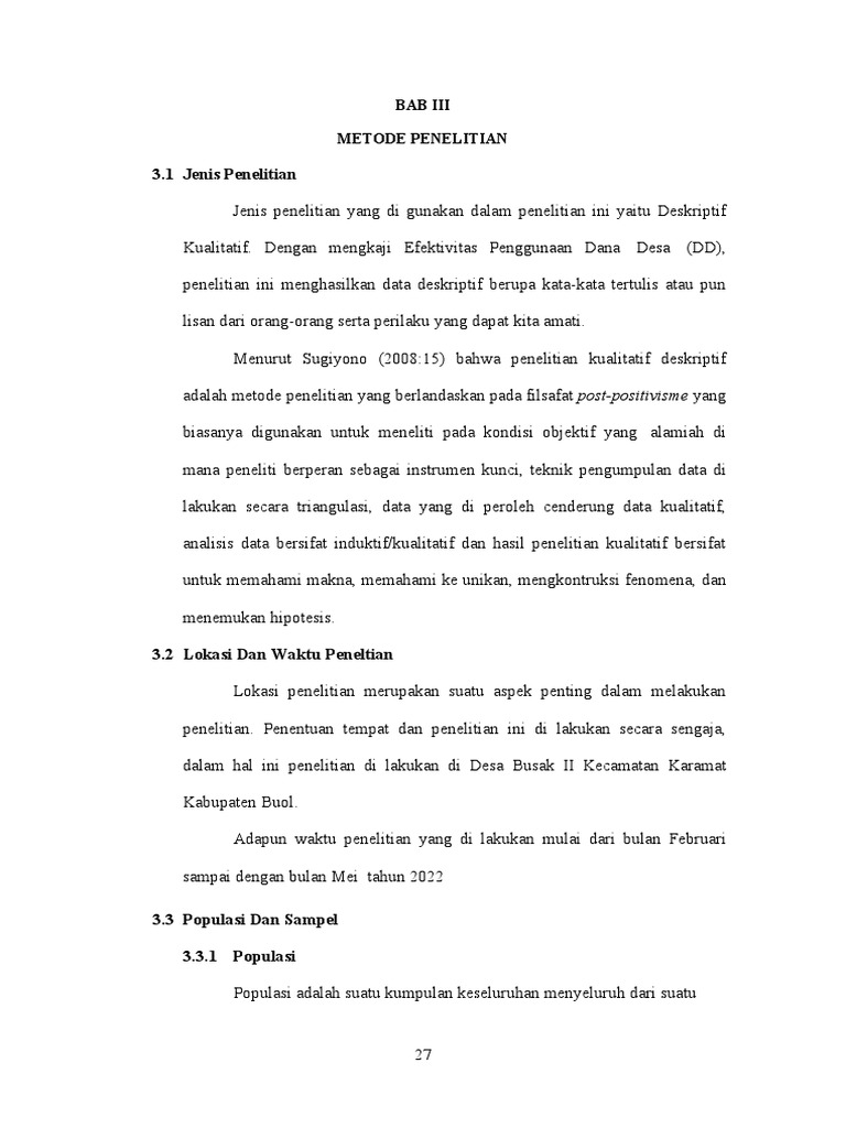 Eby Proposal BAB 3 | PDF