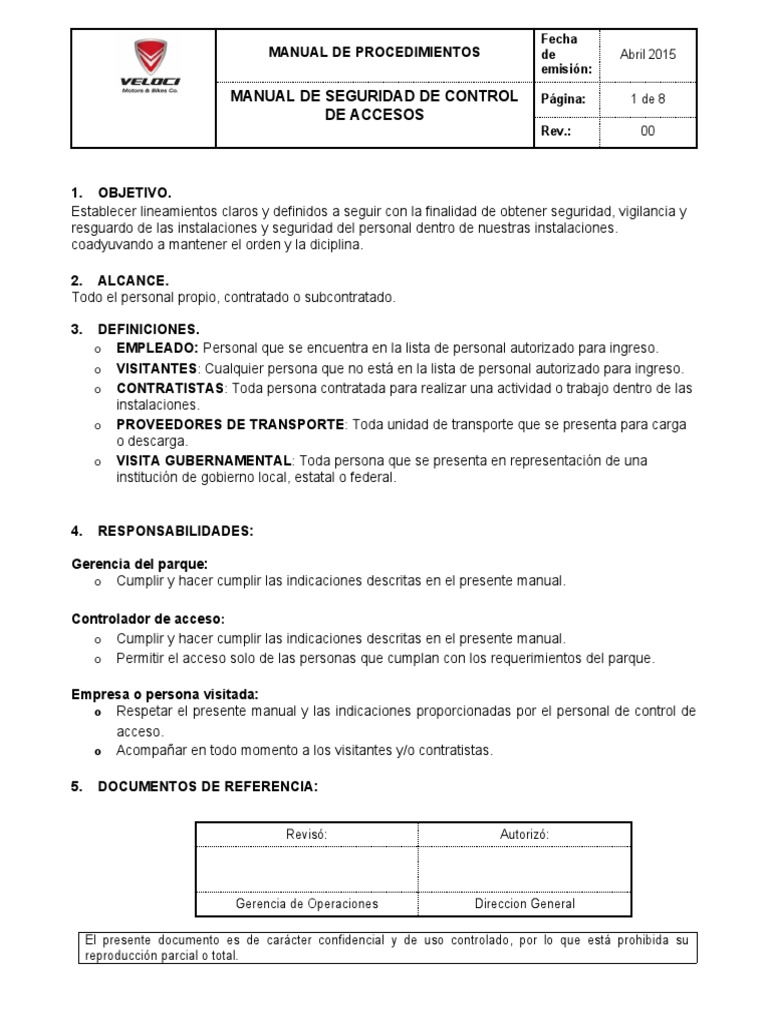 Manual de Control de Acceso | PDF | Blog