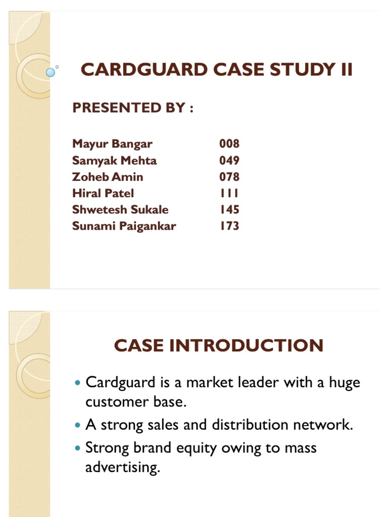 Cardguard Case Study II | PDF