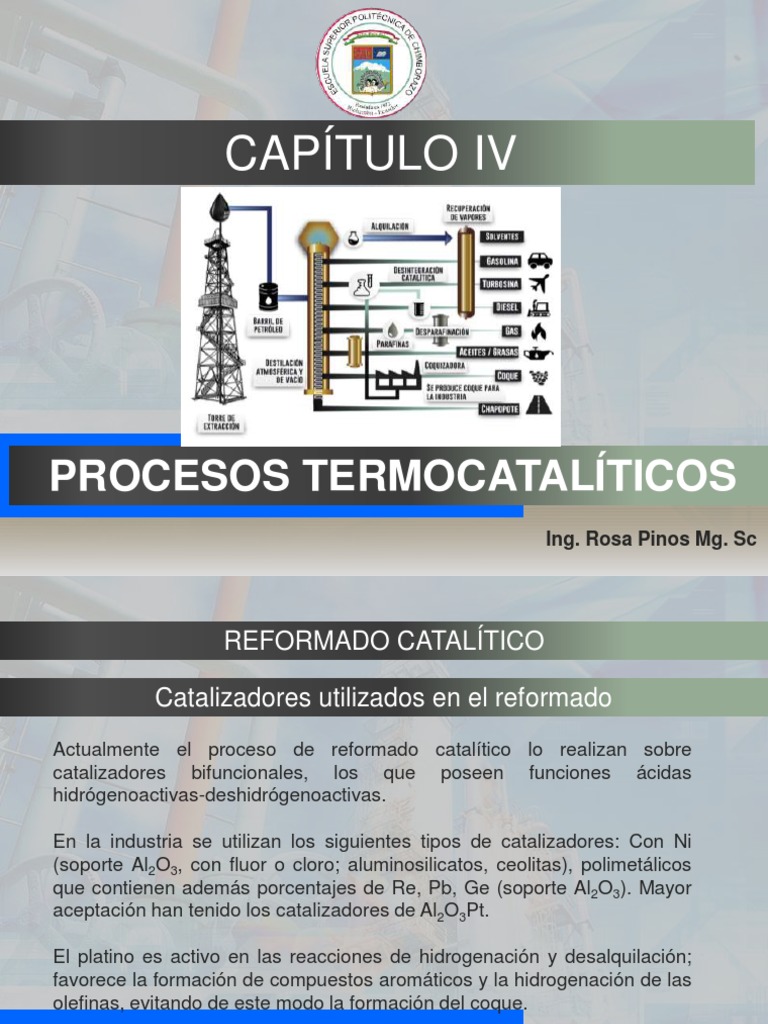 Semana 13 - Reformado Catalítico | PDF | Catálisis | Agrietamiento ...
