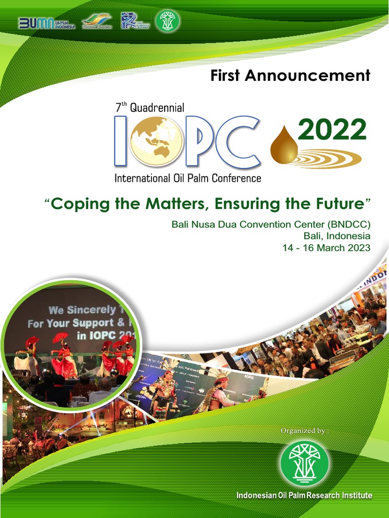 IOPC 2022: International Oil Palm Conference | PDF | Indonesia ...