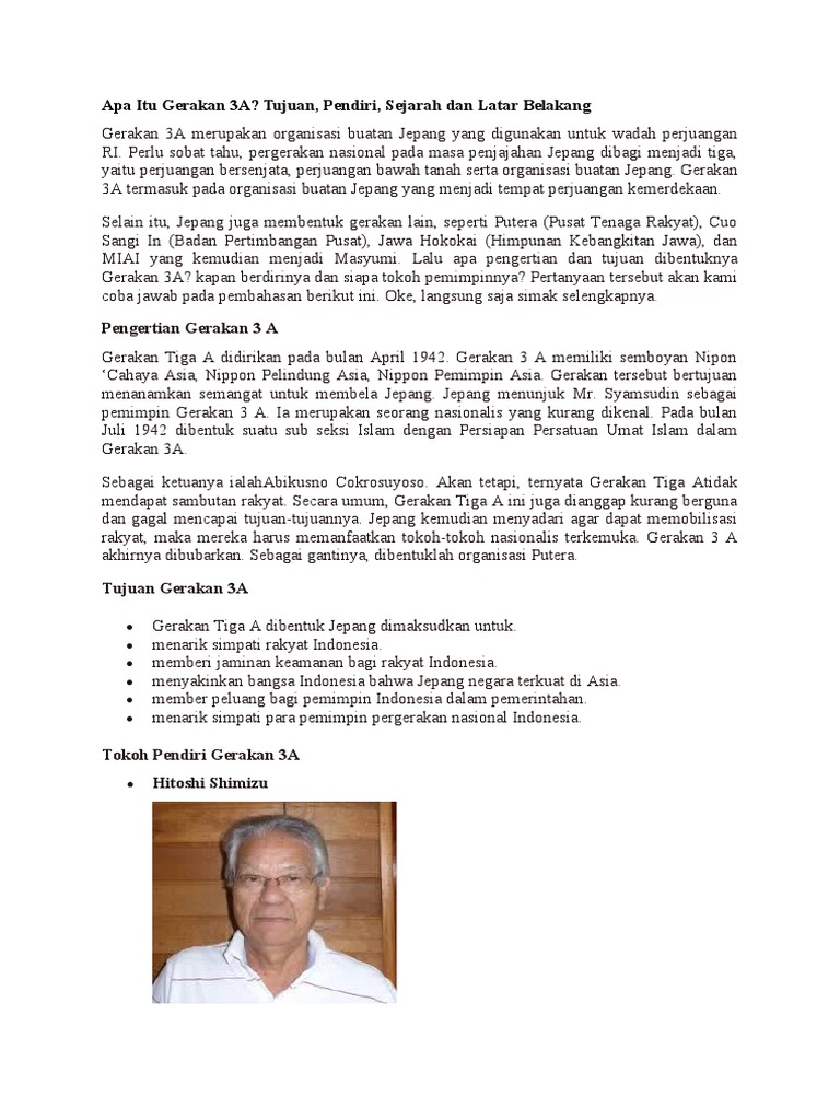 Apa Itu Gerakan 3A | PDF