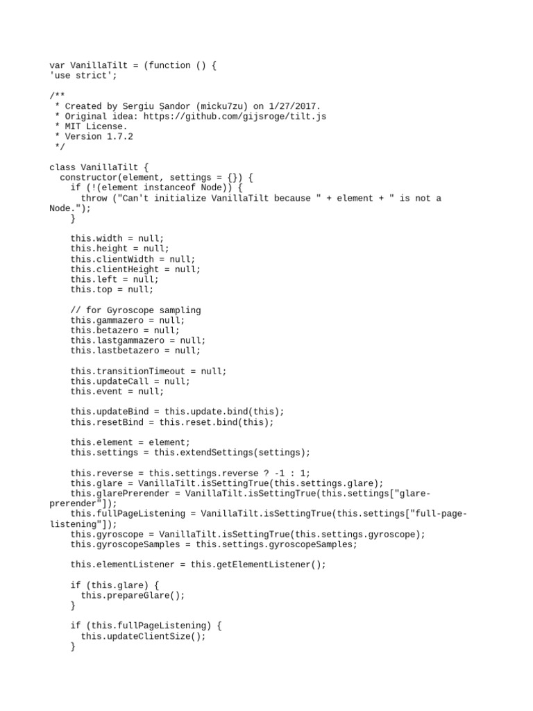 Vanilla Tilt - Js | PDF | Boolean Data Type | Computer Science Vanilla Tilt - Js | PDF | Boolean Data Type | Computer Science