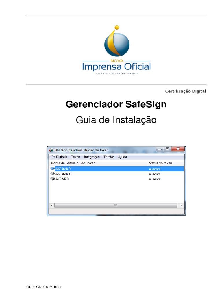 06-Guia Instalacao Safesign | Download grátis PDF | Informática | Programas