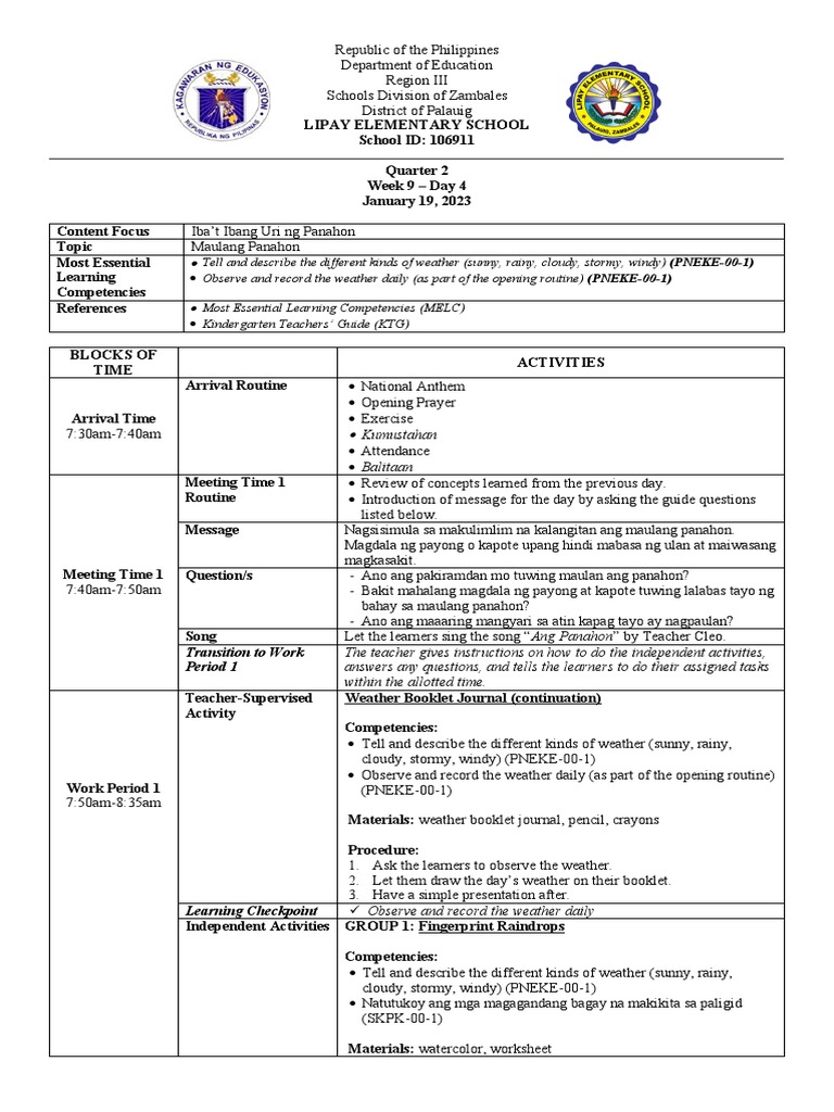 CO Lesson Plan-Q2-Week 9-Day 4 | PDF | Rainbow