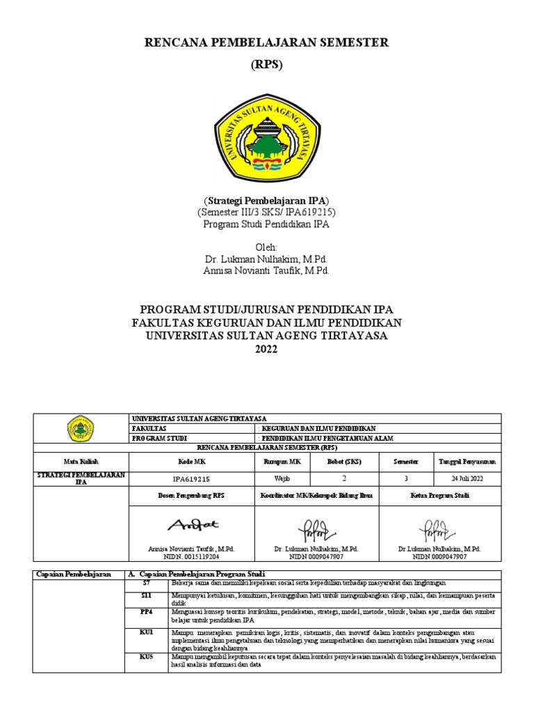RPS SBM Ipa 2022 | PDF