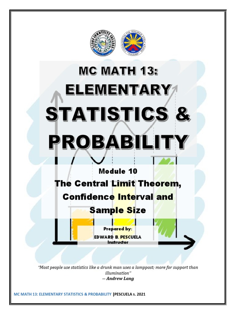 MC Math 13 Module 10 | PDF | Statistics | Sampling (Statistics)