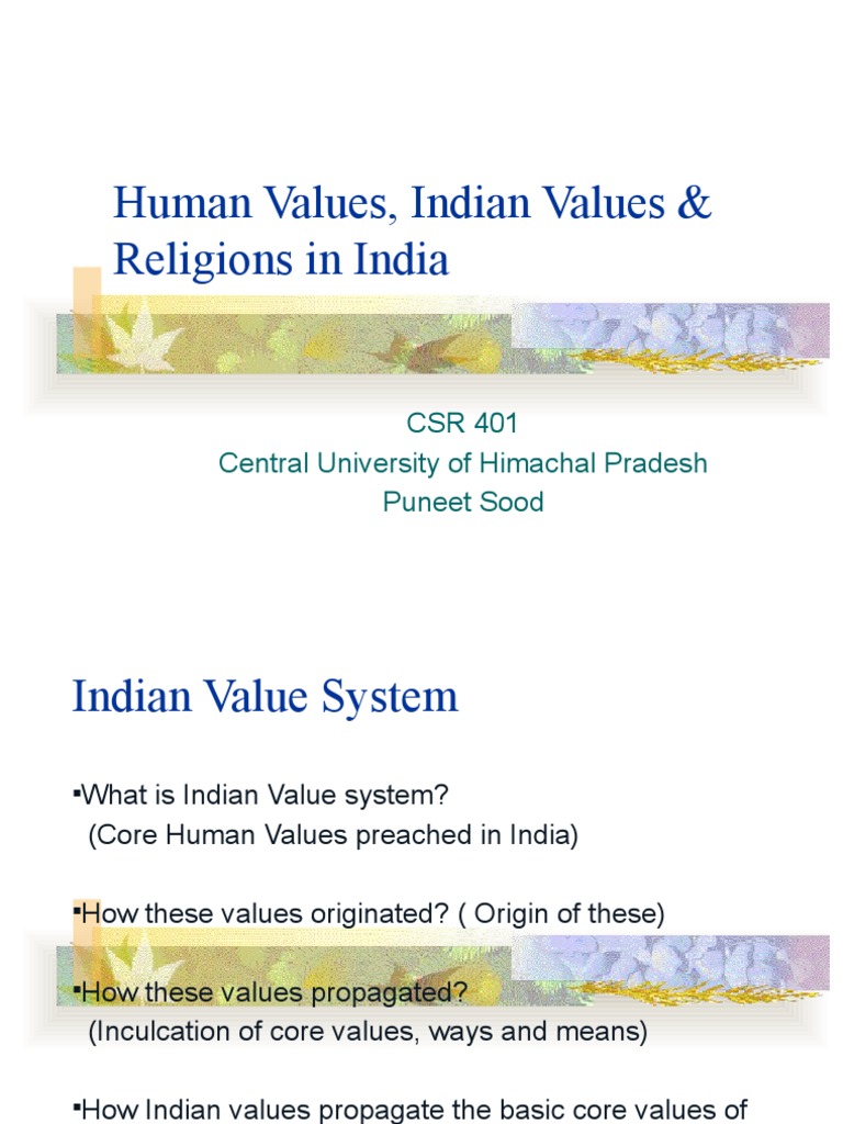Indian Values and Religion | PDF | Love | Ahimsa