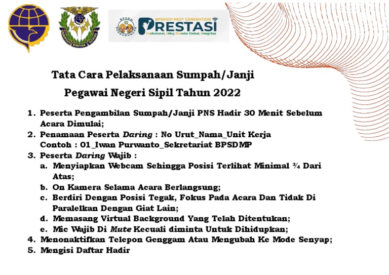 Tata Cara Pelaksanaan Sumpah Pns | PDF | Pengelolaan Keuangan & Uang