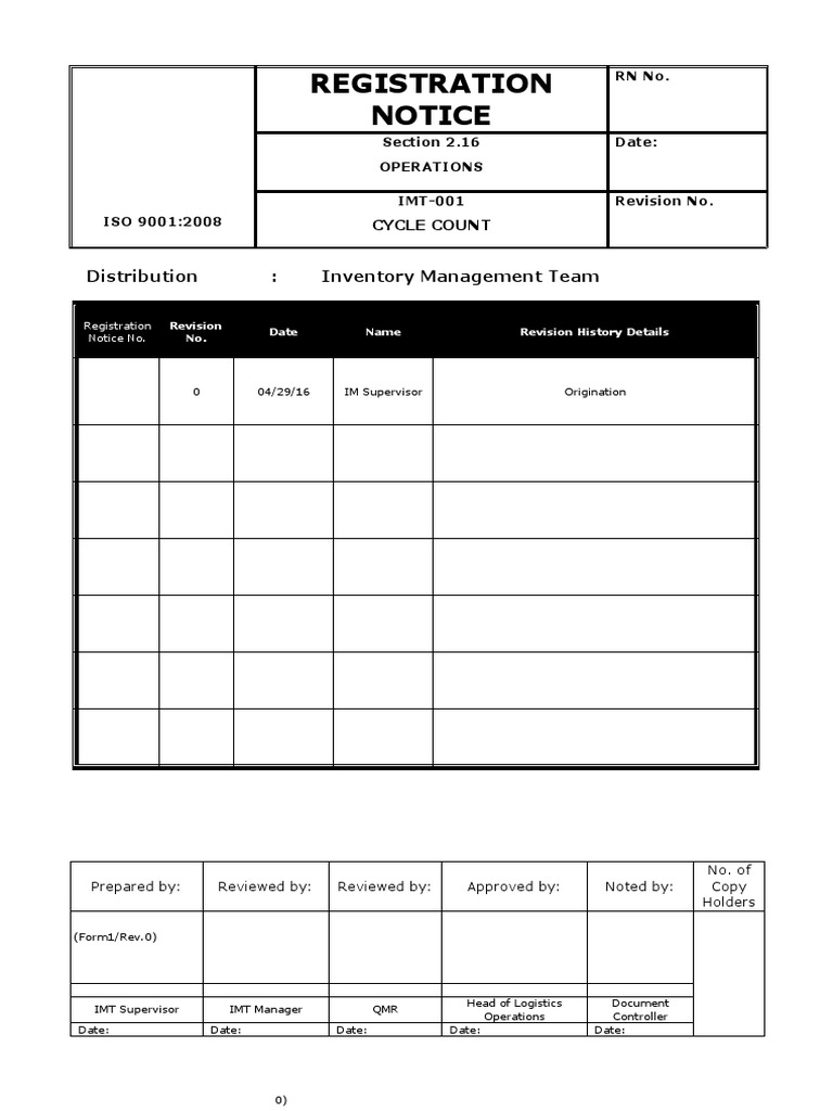 Cycle Count Procedure Guidelines | PDF | Inventory | Business
