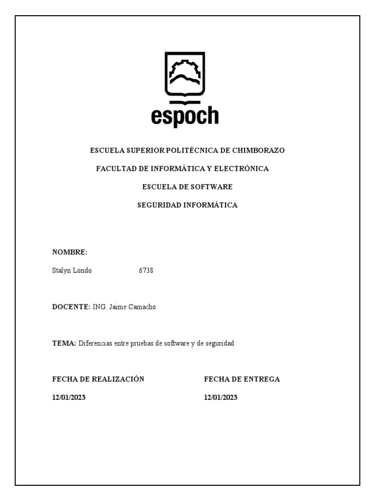 6738-Diferencias Entre Pruebas de Software y de Seguridad | PDF ...