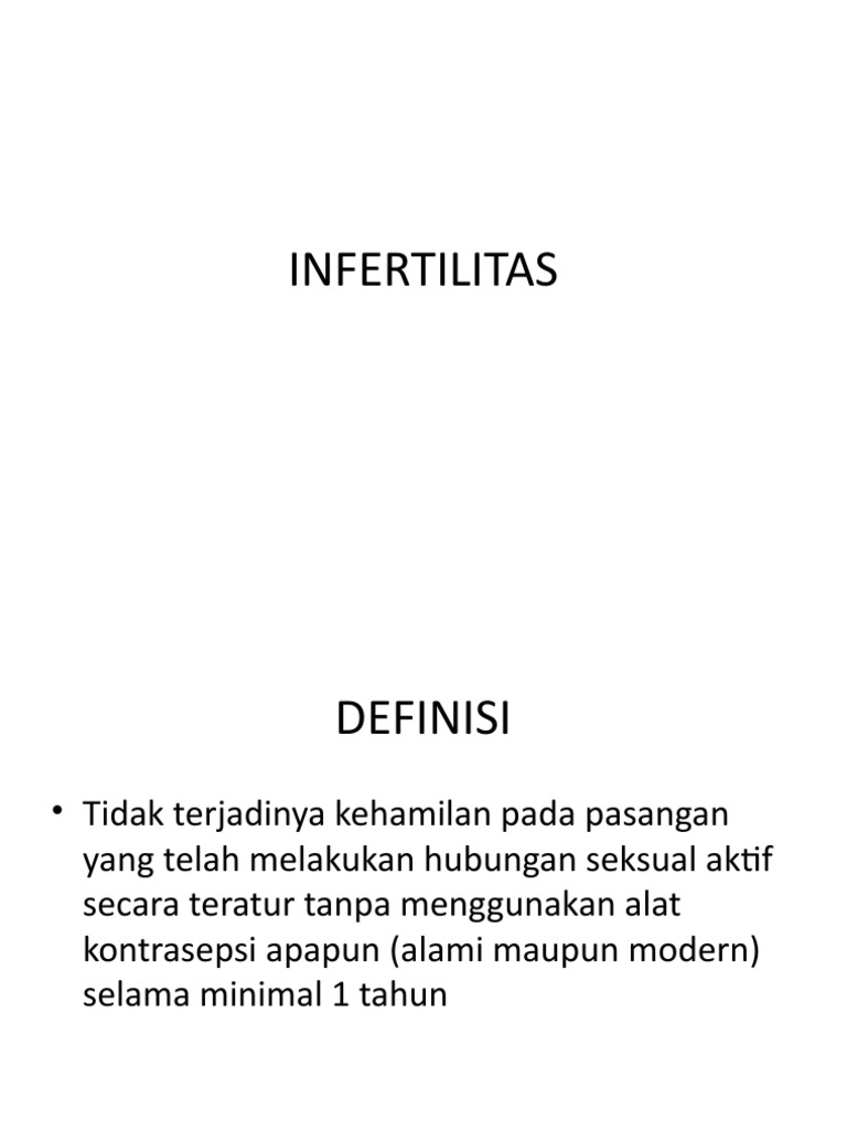 INFERTILITAS | PDF | Kesehatan Holistik | Sains & Matematika