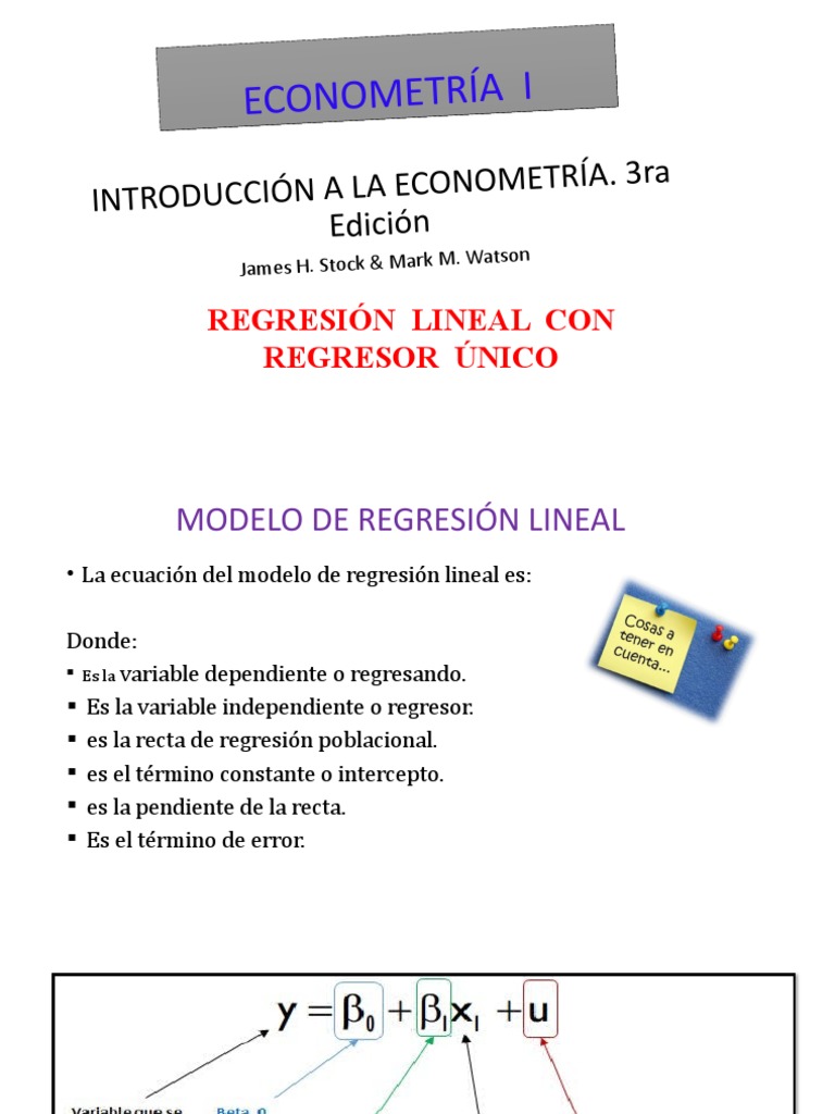Estimadores de Minimos Cuadrados Ordinarios | PDF | Mínimos cuadrados ordinarios | Econometría