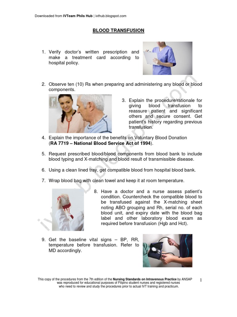 Blood Transfusion | PDF | Intravenous Therapy | Blood Transfusion