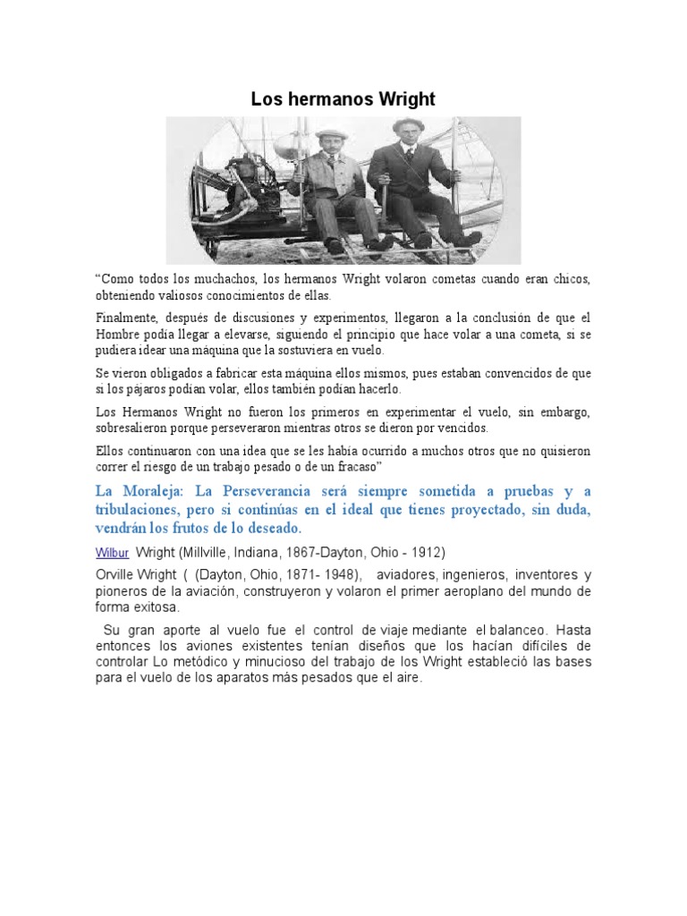Los Hermanos Wright | PDF