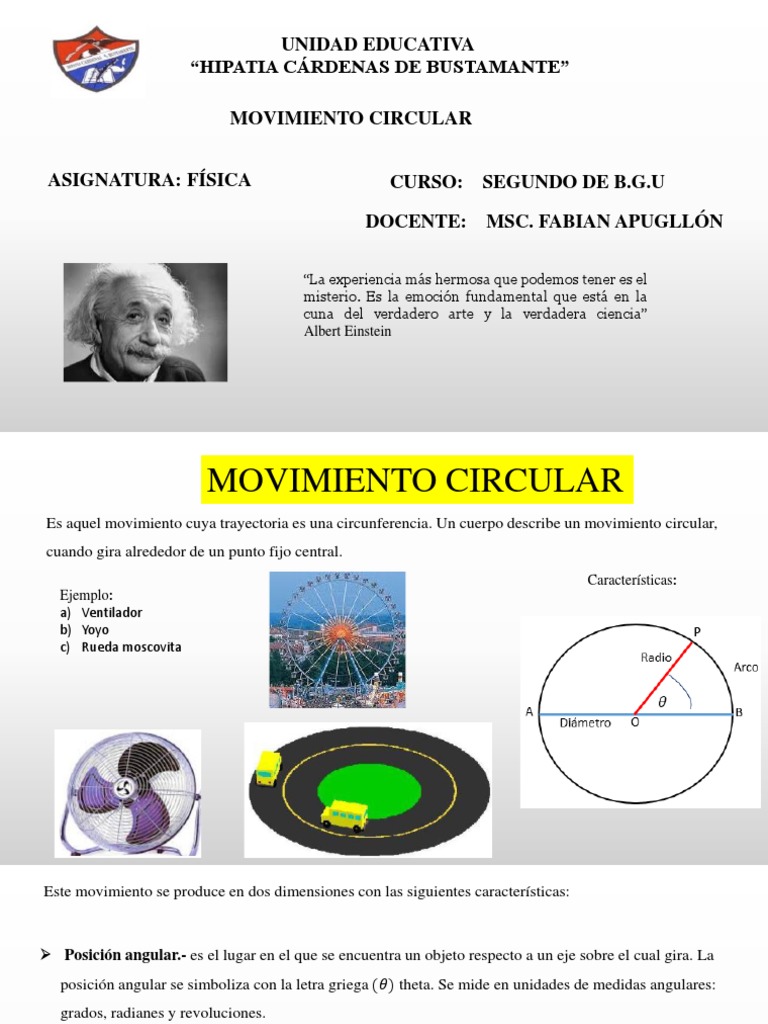 Movimiento circular: características y conceptos fundamentales | PDF ...