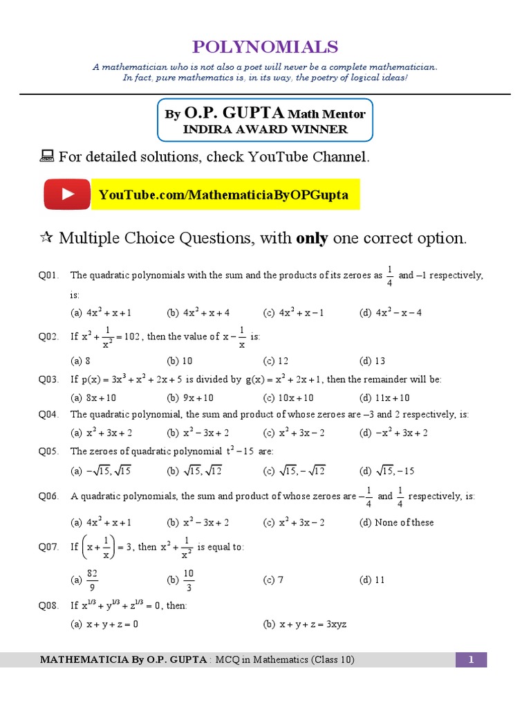 Polinomlar 6 | PDF | Polynomial | Numbers