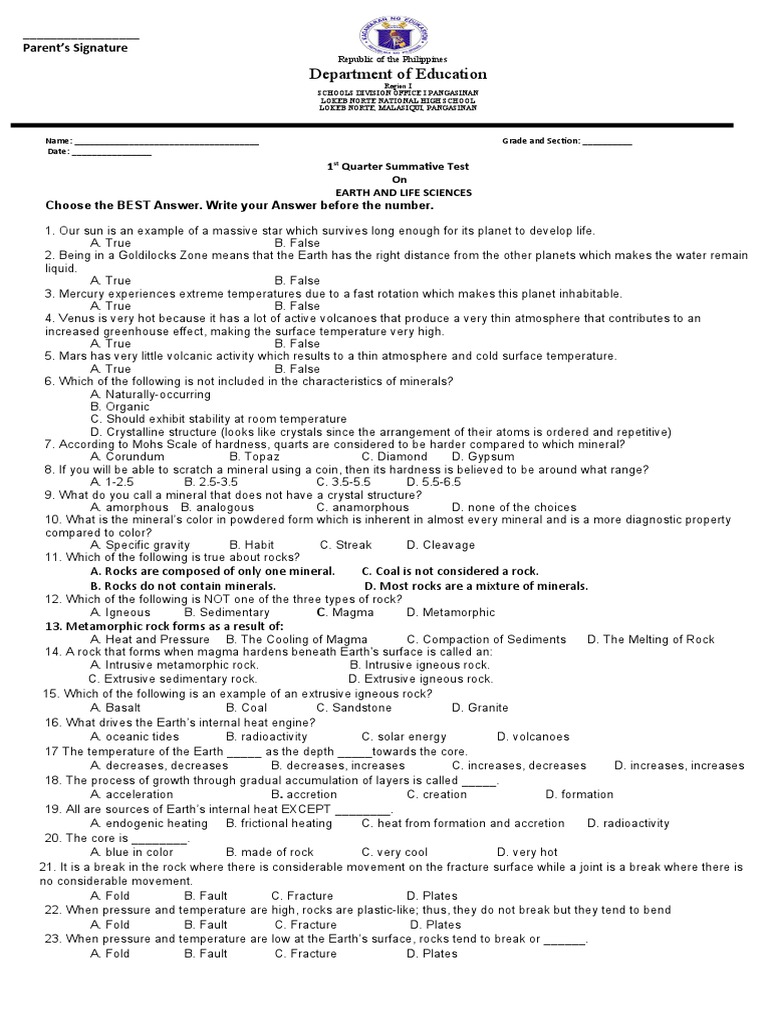 Earth as a Goldilocks Planet Test | PDF | Rock (Geology) | Fault (Geology)