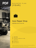 Auto Repair Shop Business Plan Example | PDF | Expense | Startup Company