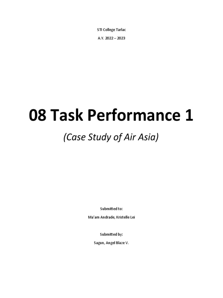 Sagun Angel Blaze v. 08 Task Performance 1 | PDF | Transport | Aviation