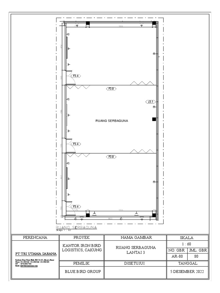 Ruang Serbaguna PT Iron Bird Cakung | PDF