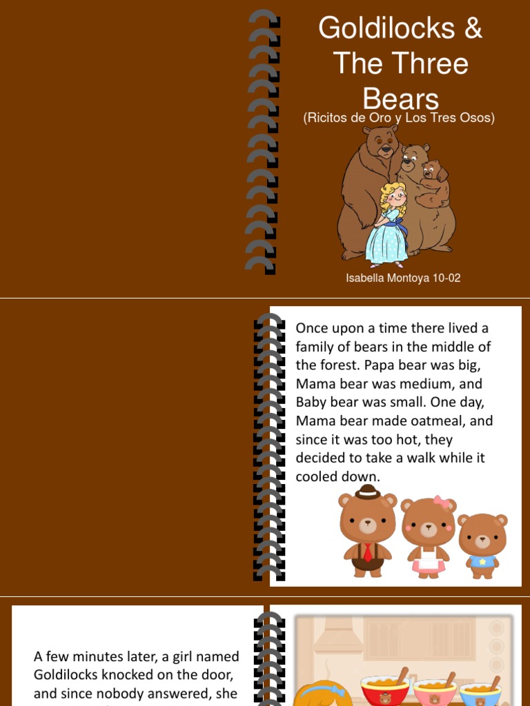 Goldilocks Imprimir | PDF | Goldilocks And The Three Bears | English ...