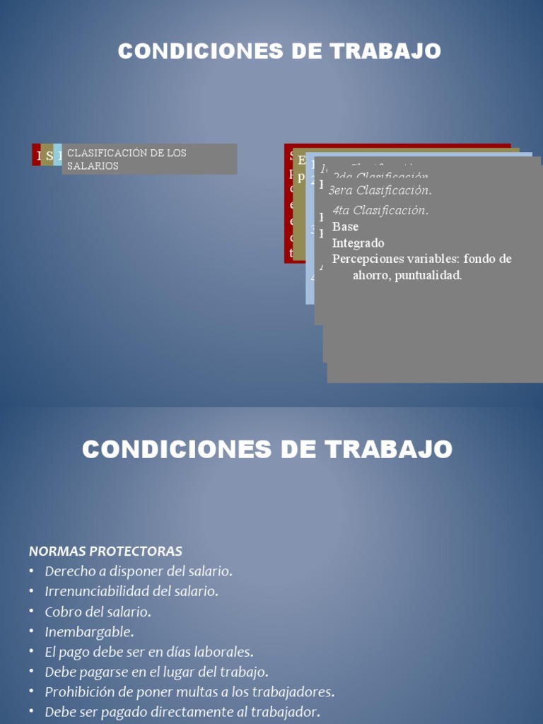 Condiciones de Trabajo | PDF | Salario | Relaciones laborales