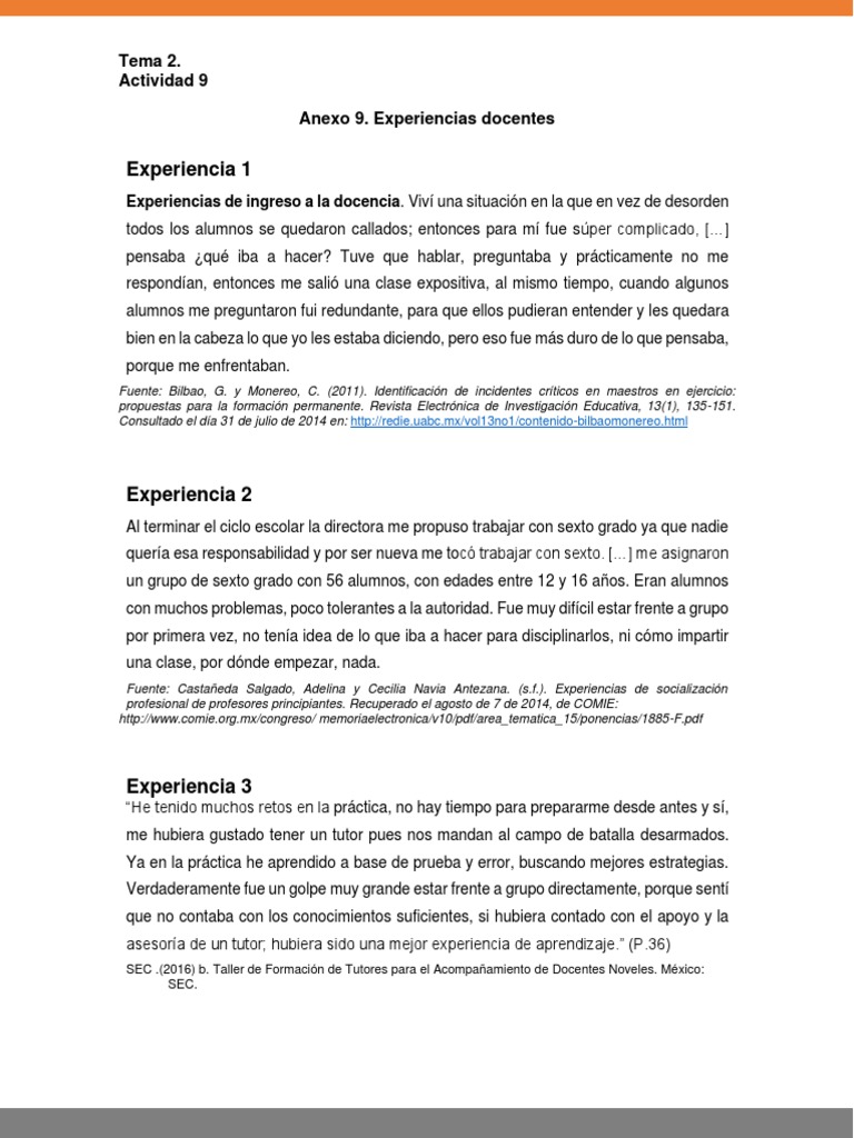 Anexo 9 Experiencias Docentes Pdf