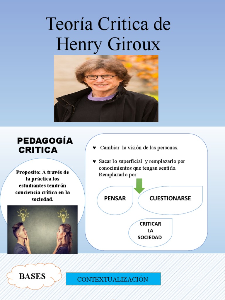 Teoría Critica de Henry Giroux | PDF