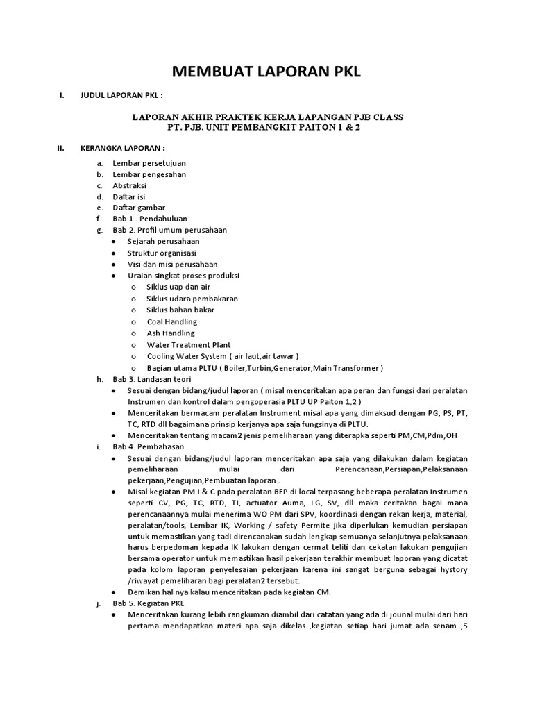 Membuat Laporan PKL Maggang On Line | PDF