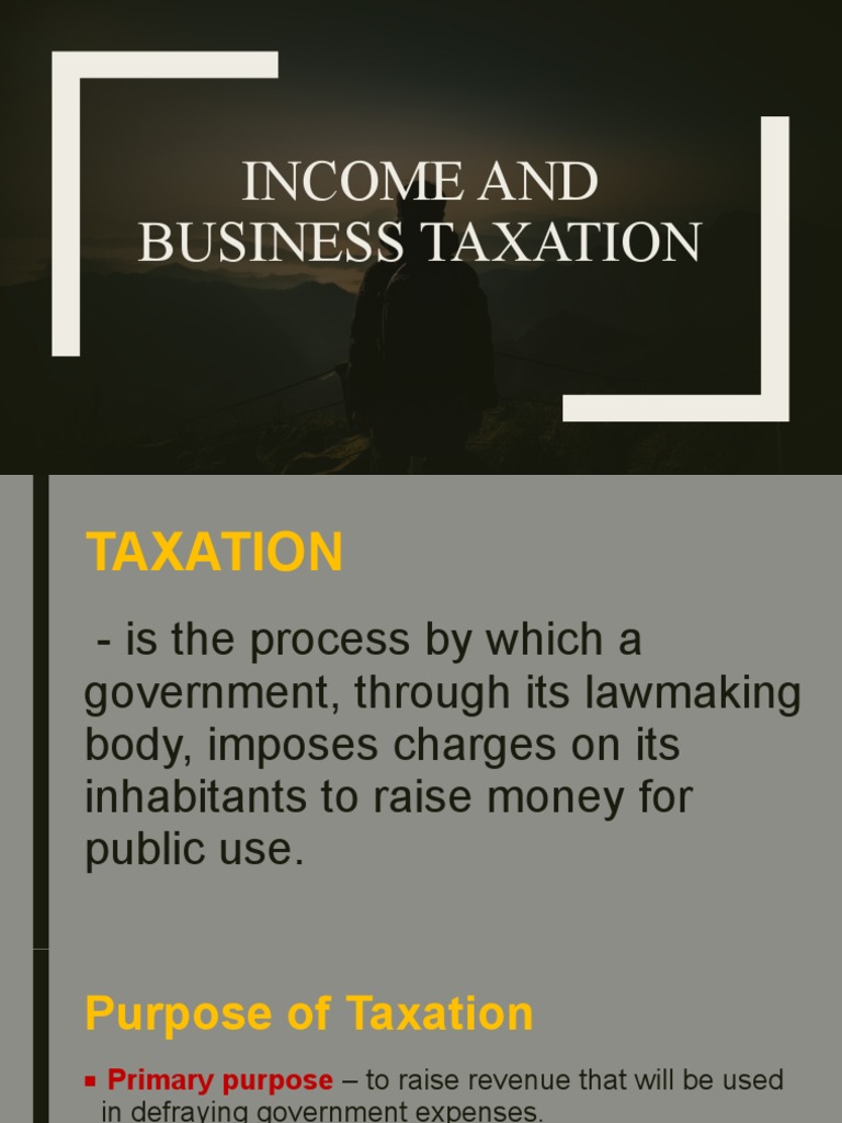 Understanding Income and Business Taxation | PDF | Taxes | Value Added Tax
