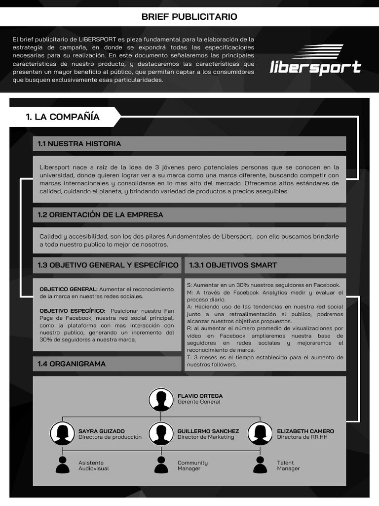 Brief Publicitario - Libersport | PDF | Marca | Adidas