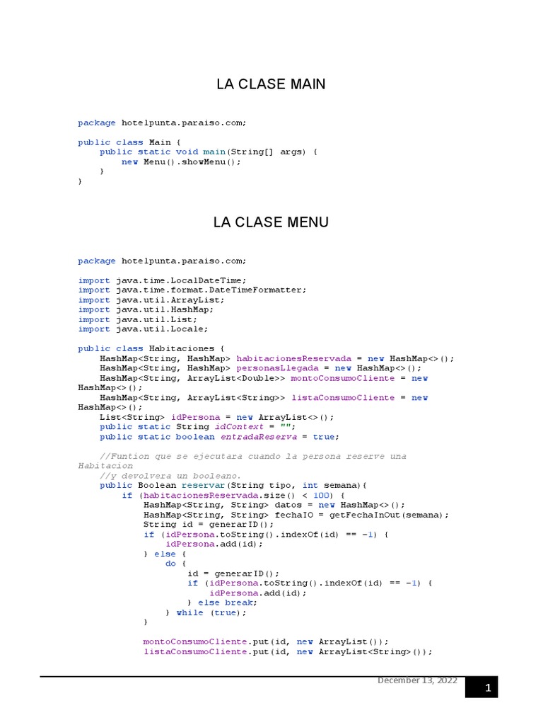 Examen Final - POO - 11-12-2022 | PDF | Java (lenguaje de programación ...